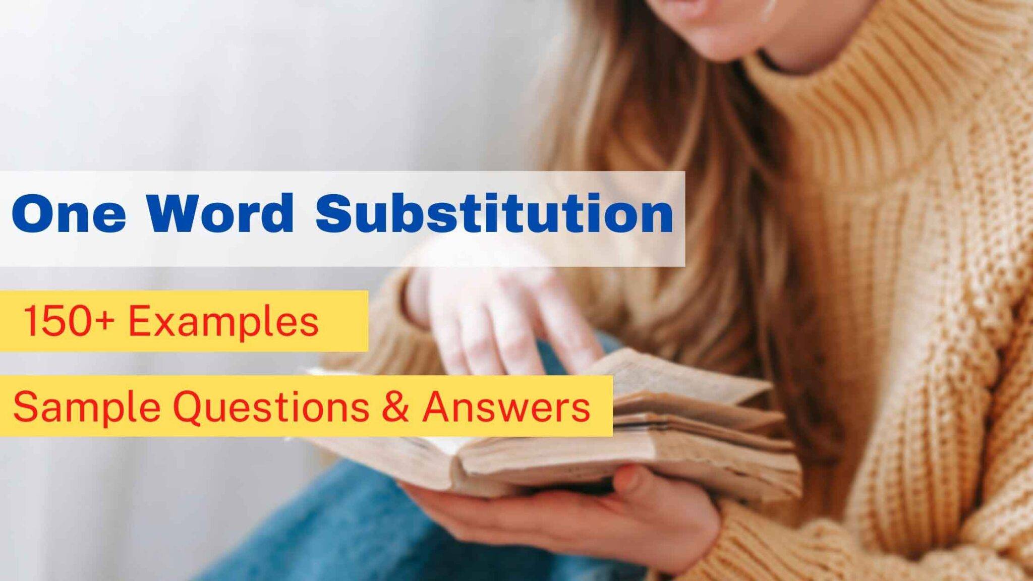 Most Important One Word Substitution » Gkfunda